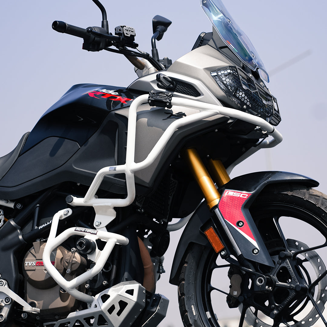 STALLION CRASH GUARD (WHITE) FOR APACHE RTX 300 – Moto Torque